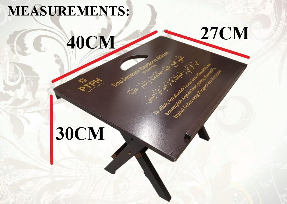 REHAL MEJA DOA KAYU GETAH / RUBBER WOOD REHAL TABLE, Hobbies & Toys ...