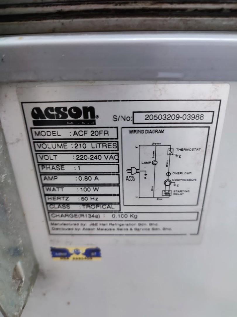 Acson frezer 210 litters, TV & Home Appliances, Kitchen Appliances ...