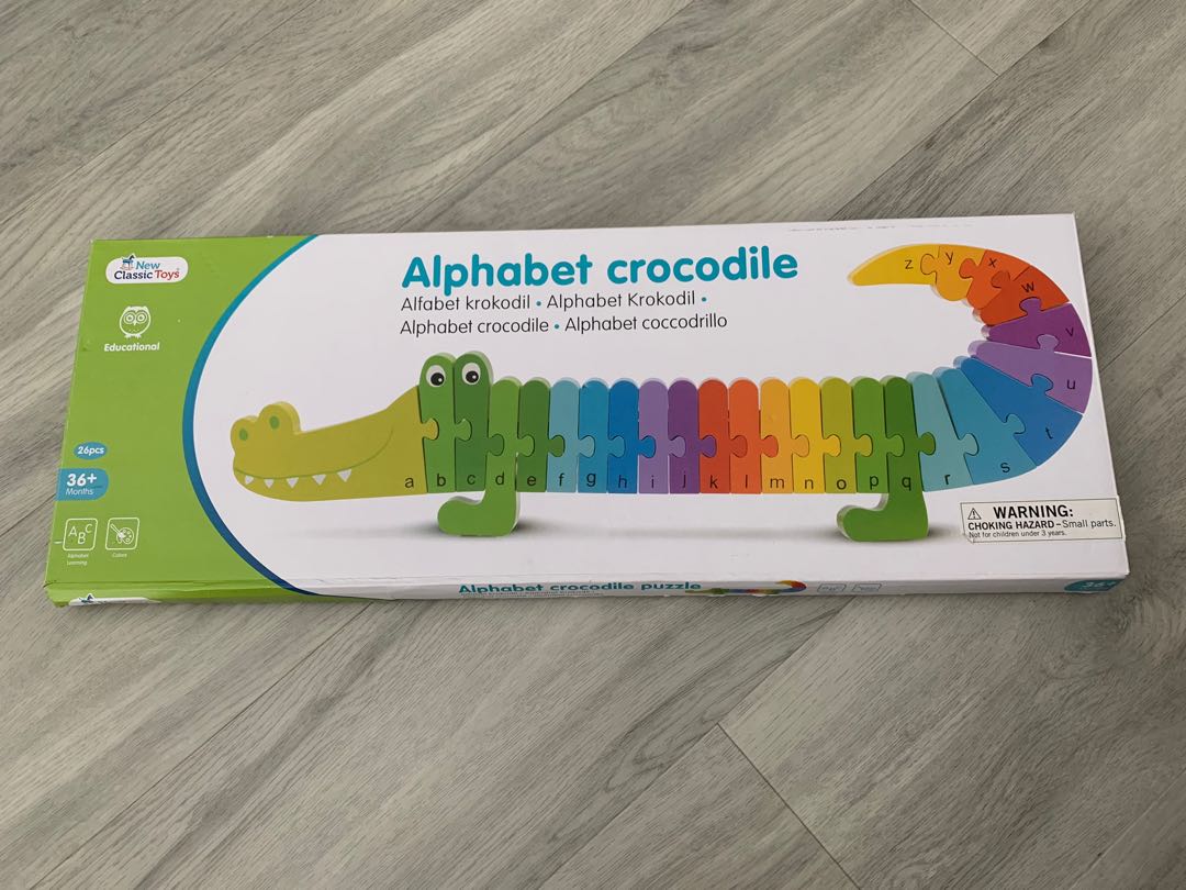 Alphabet crocodile puzzle, Hobbies & Toys, Toys & Games on Carousell