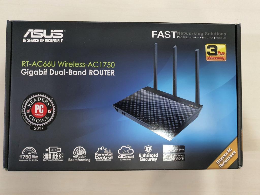 ASUS AC1750 WiFi Router (RT-AC66U B1) - Dual Band Gigabit Wireless Internet Router, Computers ...