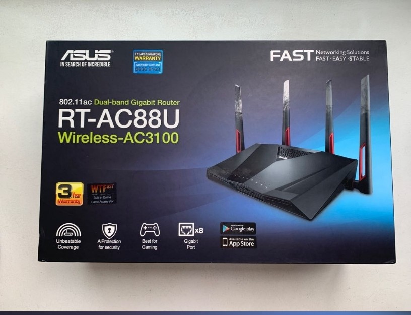 ASUS RT-AC88U wireless - AC3100 Dual Band Gigabit 8 Ports Router ...