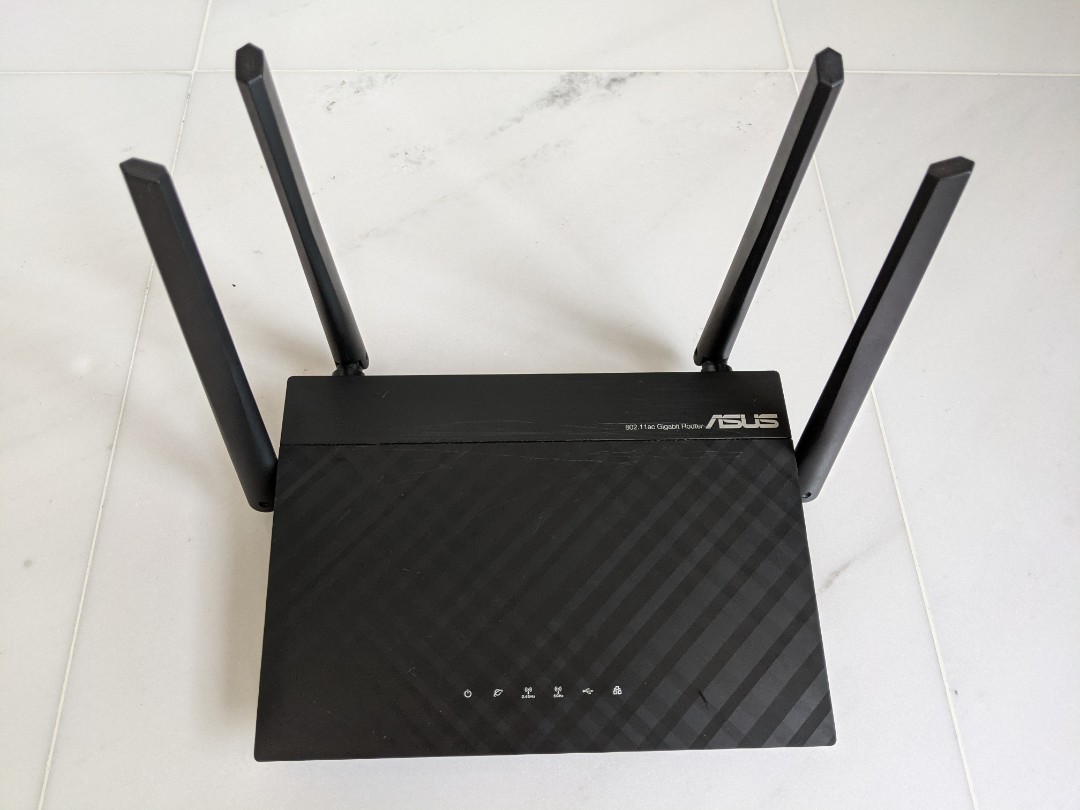 Asus Wireless-AC1300 Dual Band Gigabit Router, model: RT-AC58U ...