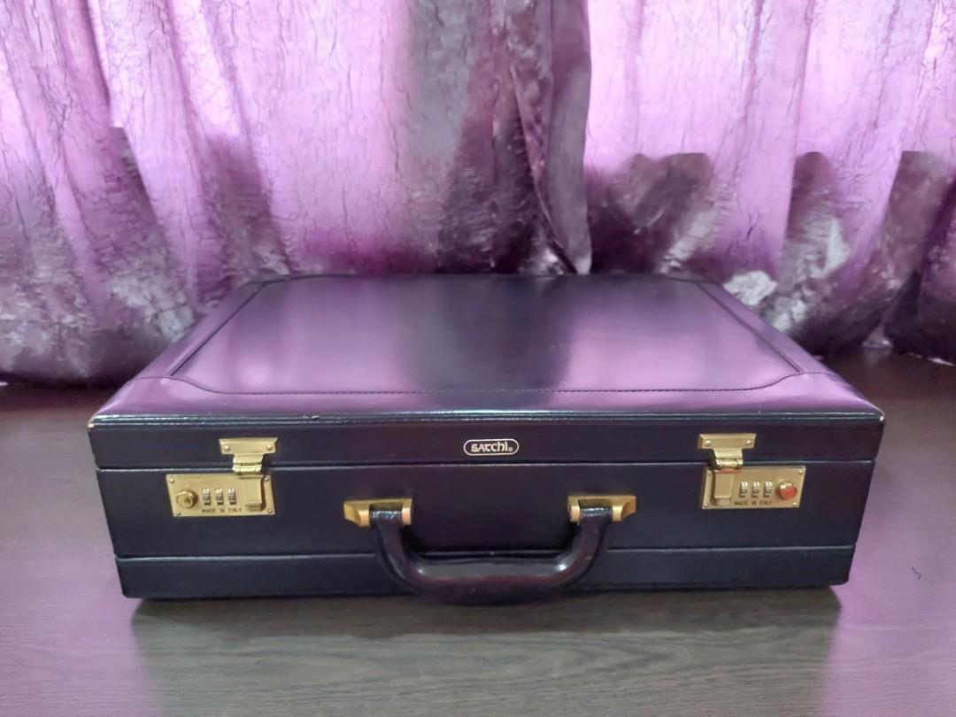 Authentic Vintage Satchi briefcase (black) - Genuine Leather, Men's ...