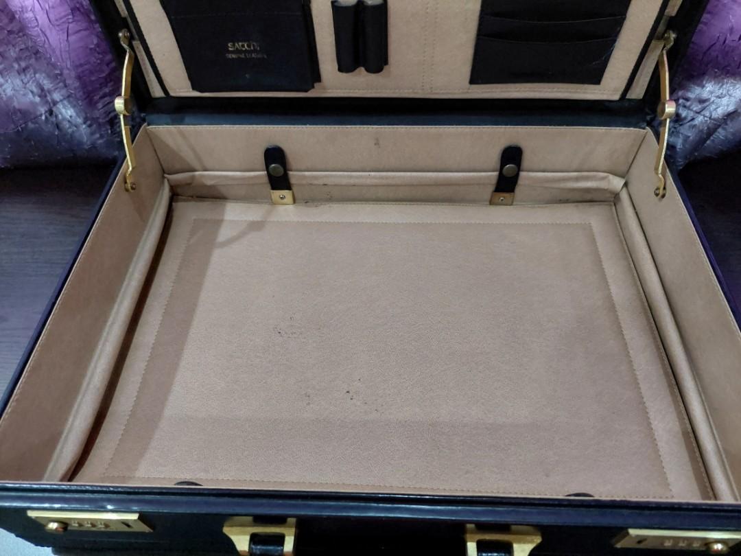 Authentic Vintage Satchi briefcase (black) - Genuine Leather, Men's ...