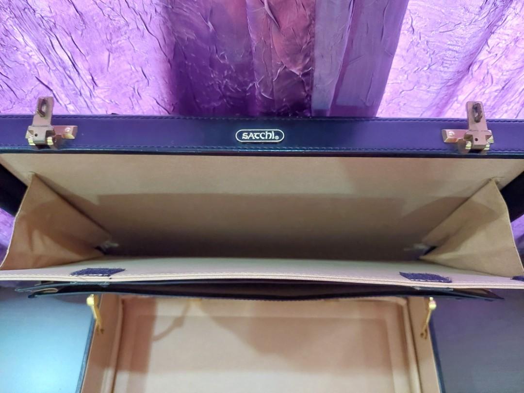 Authentic Vintage Satchi briefcase (black) - Genuine Leather, Men's ...