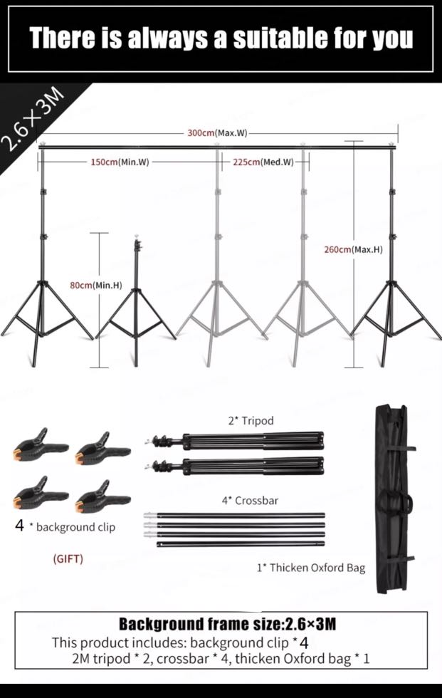 Backdrop / Background Support System, Photography, Photography ...