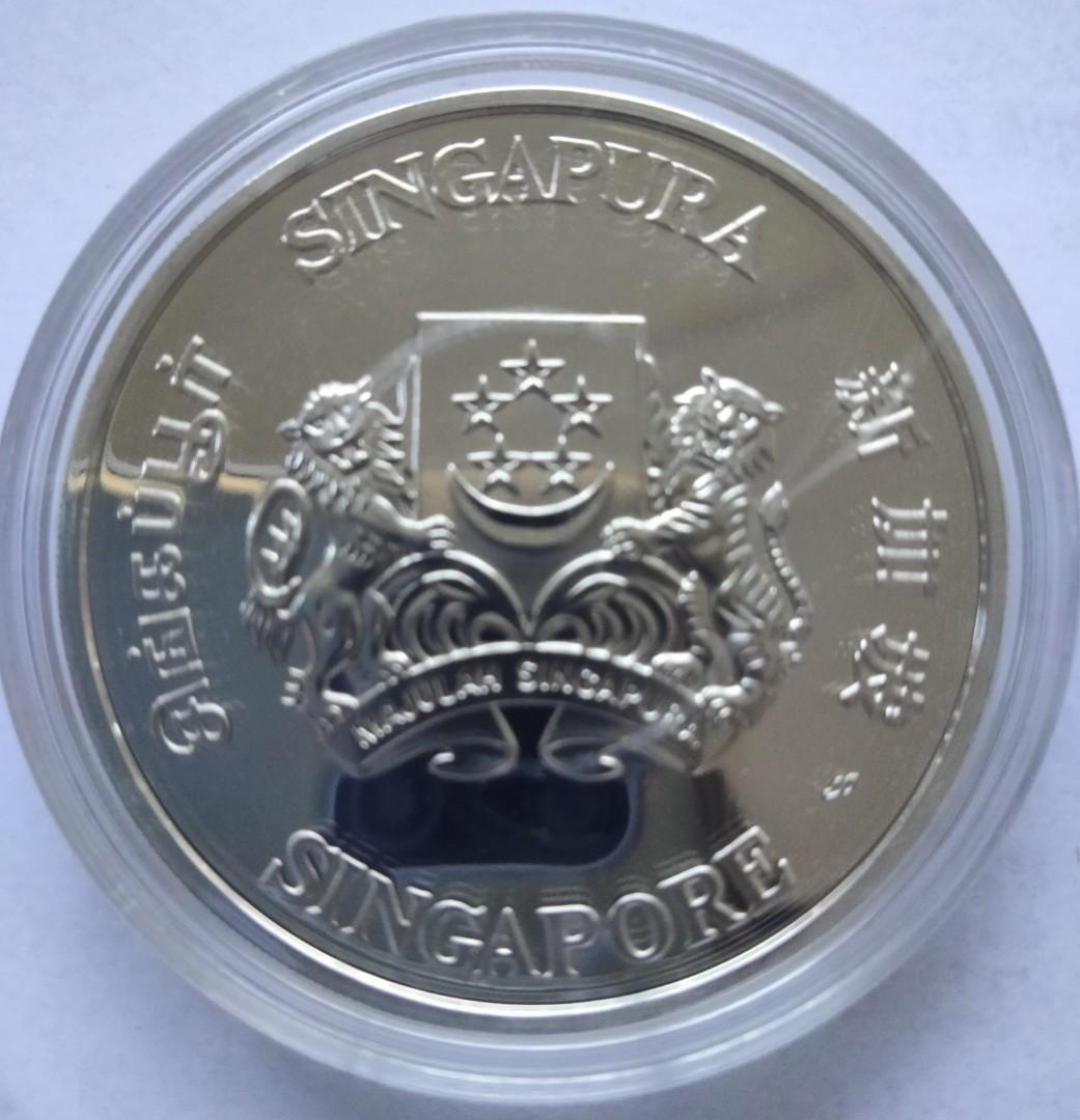 COIN SET- 1888-1988 SINGAPORE $5 "CENTENARY SINGAPORE FIRE SERVICE. ( 2 ...