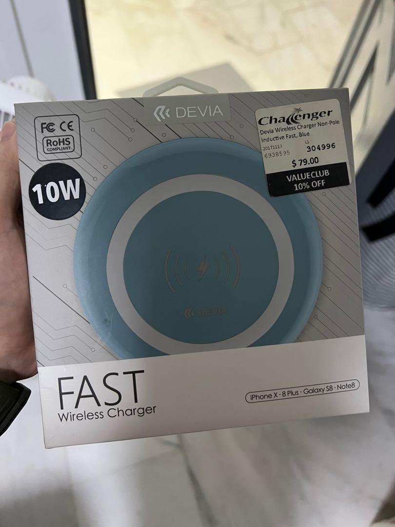 Devia Wireless Charger Non-Pole Inductive Fast, Blue, Mobile Phones ...