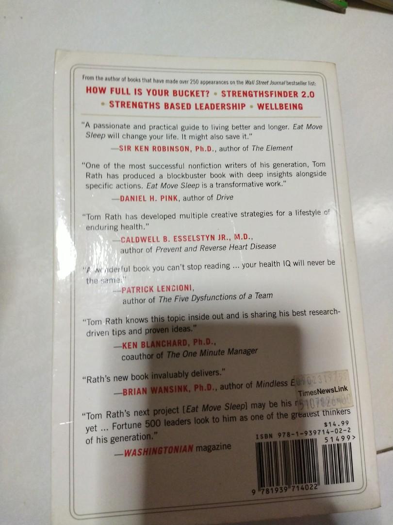 EAT MOVE SLEEP BY TOM RATH, Hobbies & Toys, Books & Magazines, Fiction ...