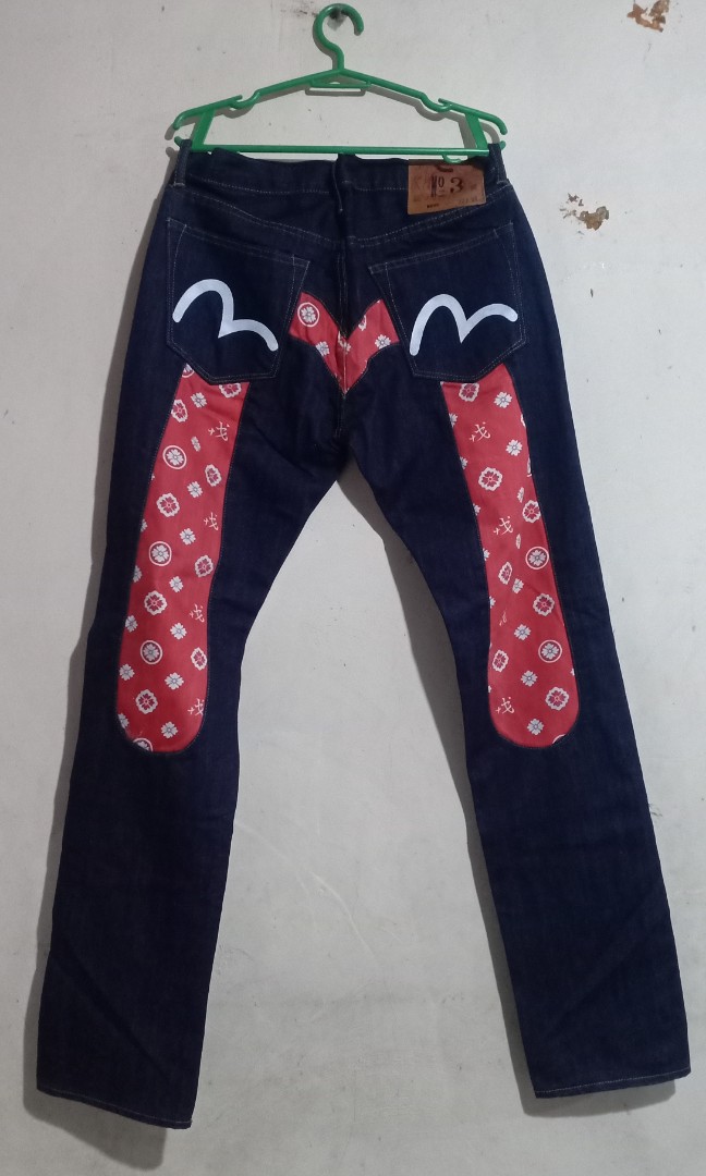 EVISU Big Logo Custom Made Denim, Men's Fashion, Bottoms, Jeans on ...