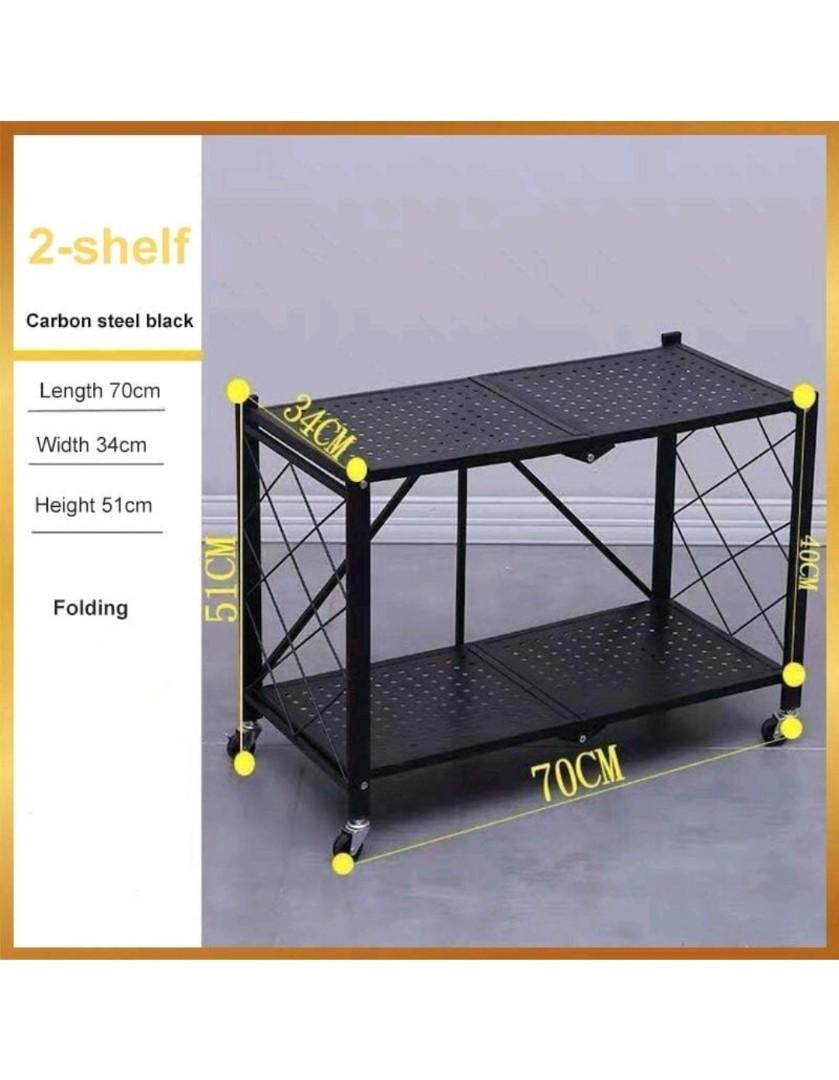 Folding Rack / Storage Rack / Kitchen Rack / Foldable Rack with Wheel ...