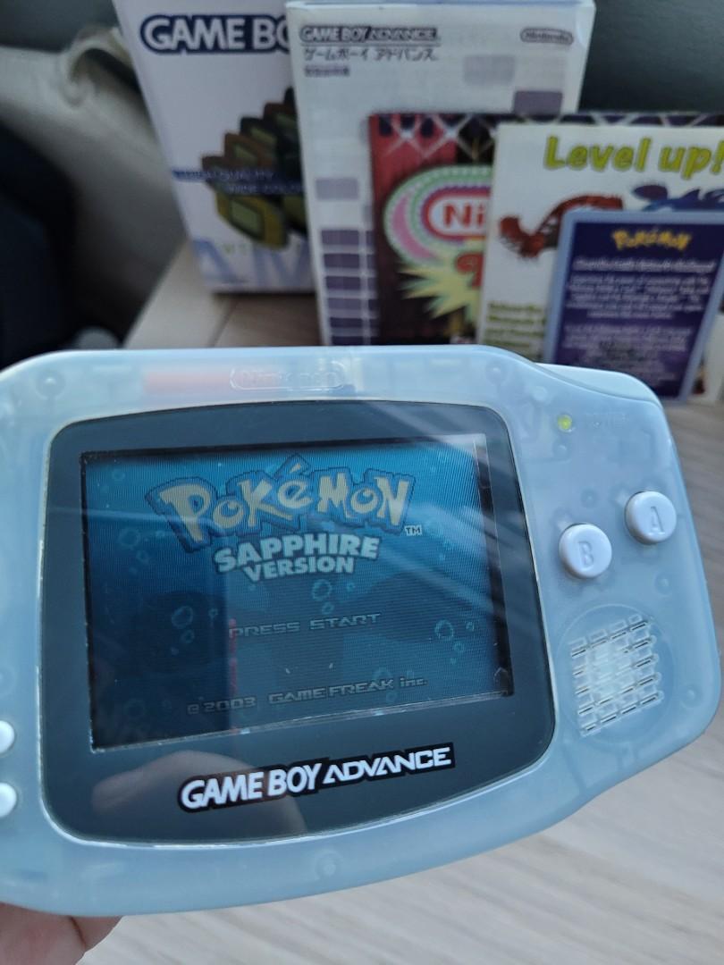 Gameboy Advance Glacier Blue Nintendo Game Boy GBA, Video Gaming, Video ...