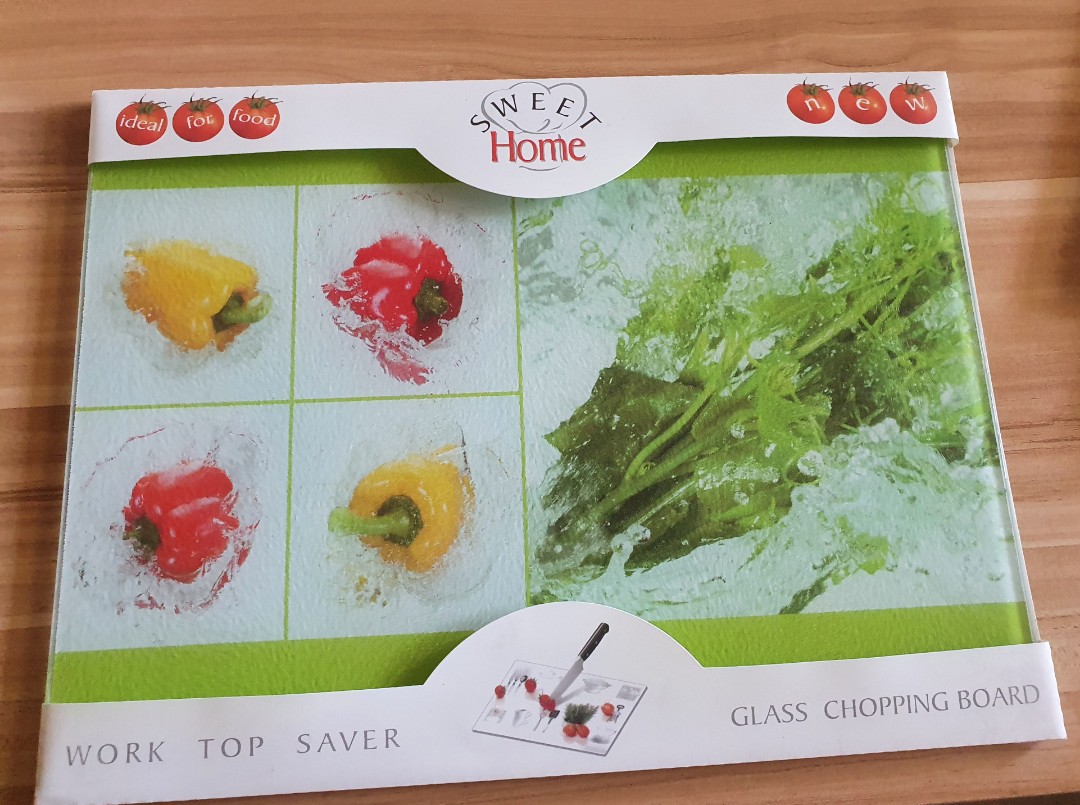 Glass chopping board, Furniture & Home Living, Kitchenware & Tableware ...