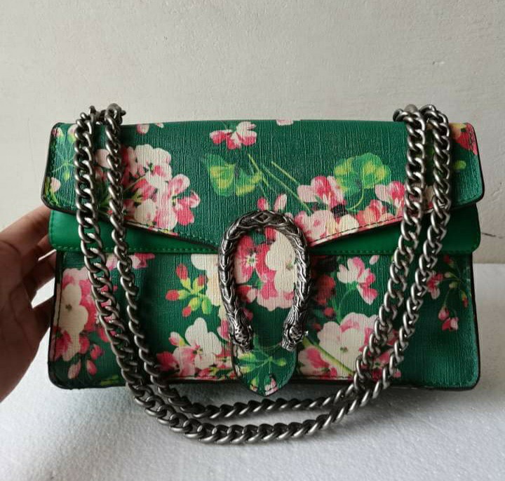 GUCCI DIONYSUS GREEN FLOWER LIMITED EDITION BAG, Luxury, Bags & Wallets ...