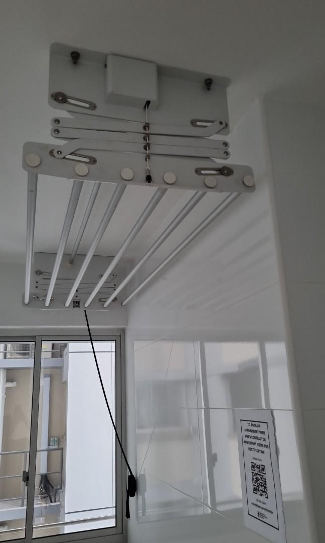 HDB Retractable Laundry Rack, Furniture & Home Living, Bathroom ...