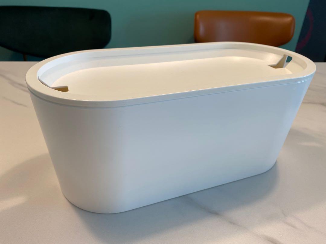 IKEA cable management with lid, Furniture & Home Living, Home ...