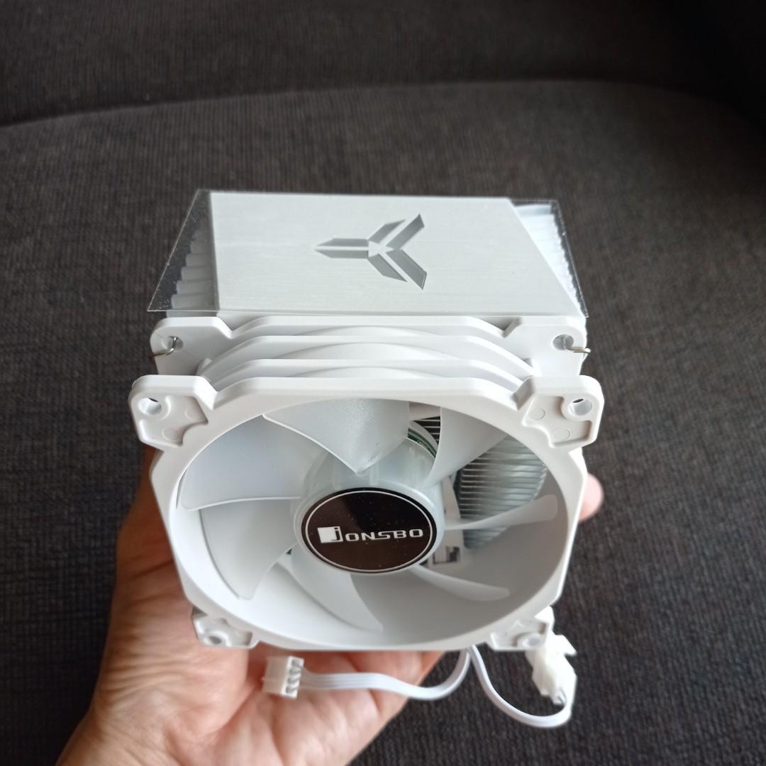 Jonsbo CR1400 CPU Cooler - 9cm RGB (Auto Colour LED light) White Fan ...