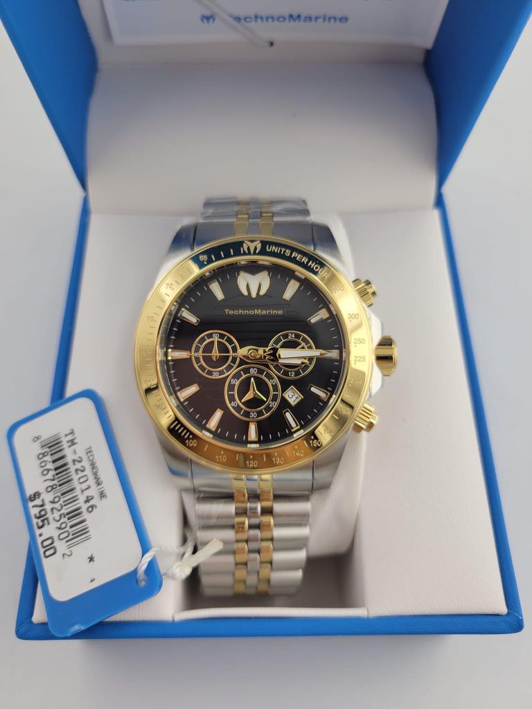 Manta Ray Chronograph Black Dial Men's Watch TM-220146, Men's Fashion ...