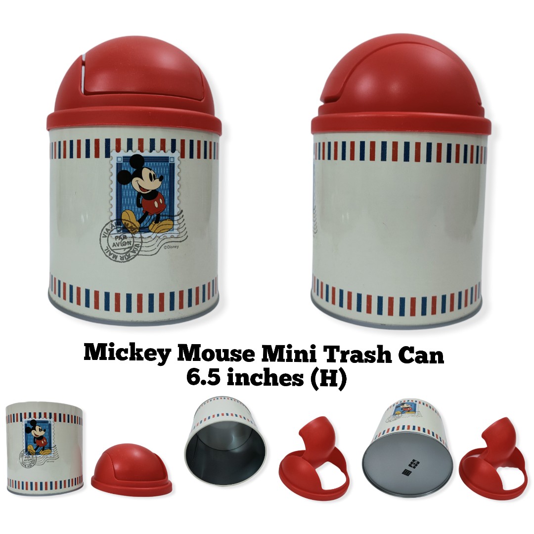 Mickey Mouse Mini Trash Can/Desk Trash Bin, Hobbies & Toys, Memorabilia ...