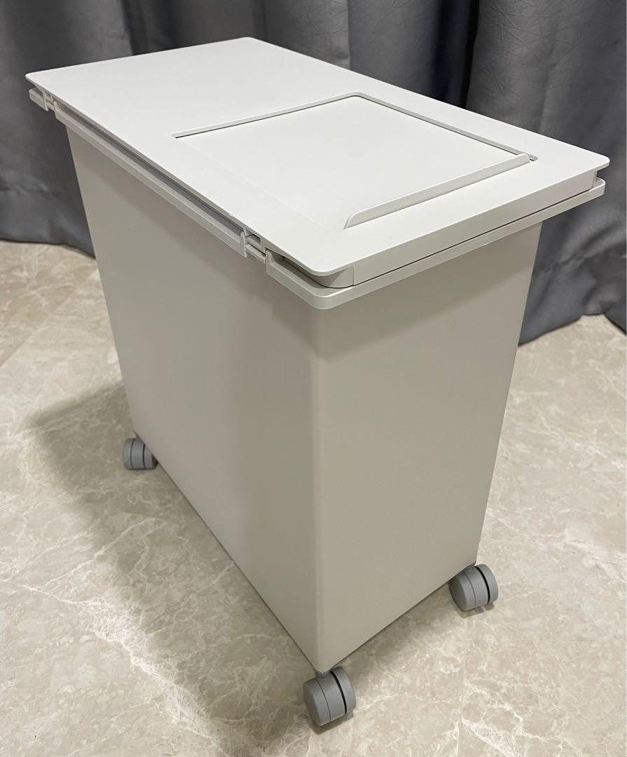 MUJI Dust Box with Lid & Wheels, Furniture & Home Living, Cleaning ...