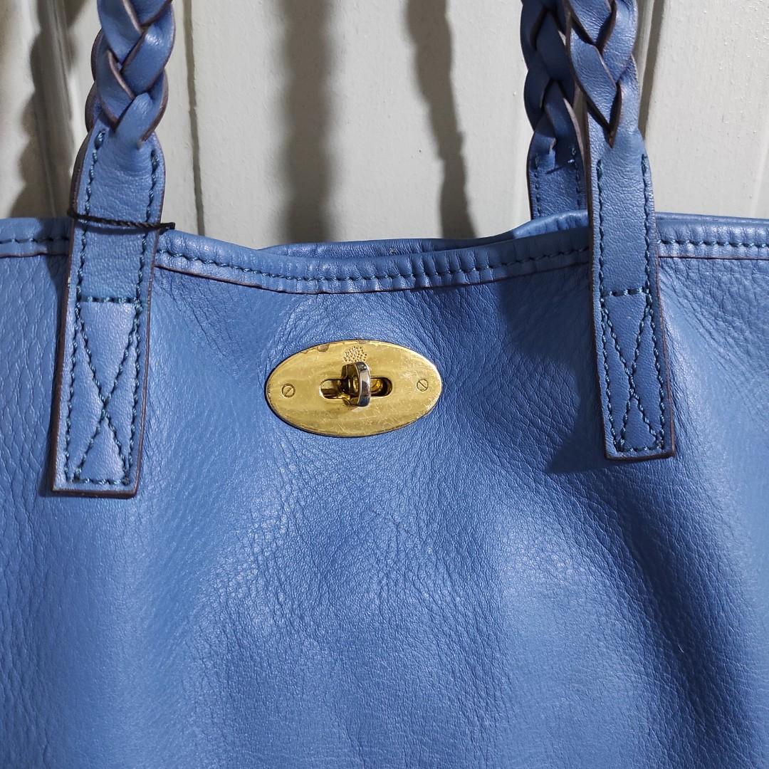 Mulberry Blue Genuine Leather Dorset Shopper Tote Bag, Luxury, Bags ...