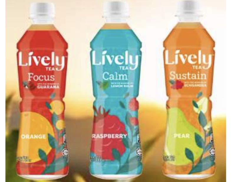 Nestle LIVELY Orange Guarana Pear Raspberry Tea 450ml, Food & Drinks ...