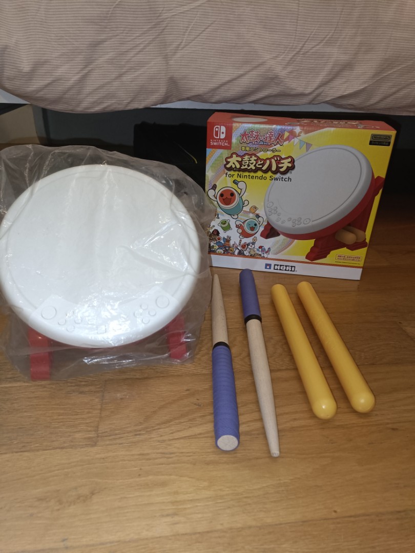 Official Nintendo Switch Taiko no Tatsujin Hori Taiko Drum set, Video ...