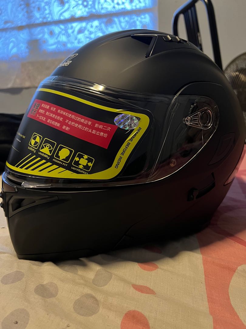ORZ Modular Helmet (Matte Black), Motorcycles, Motorcycle Accessories ...