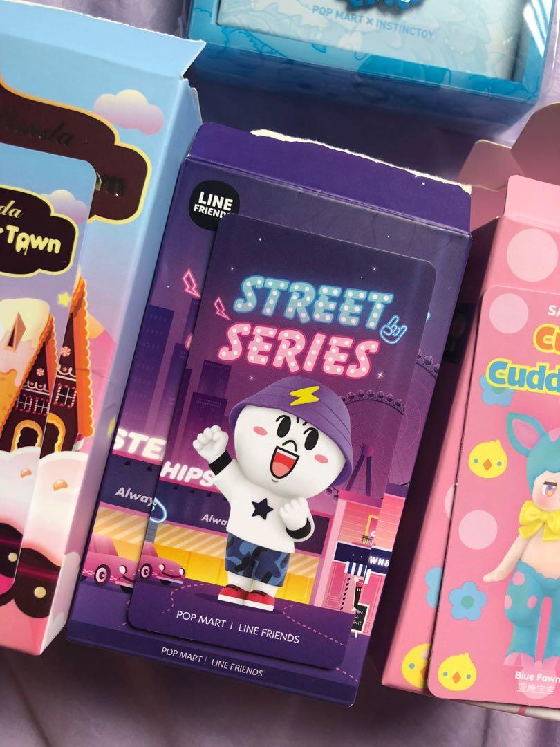 Popmart figurine and pin (skullpanda, instinct toy, satyrrory ...