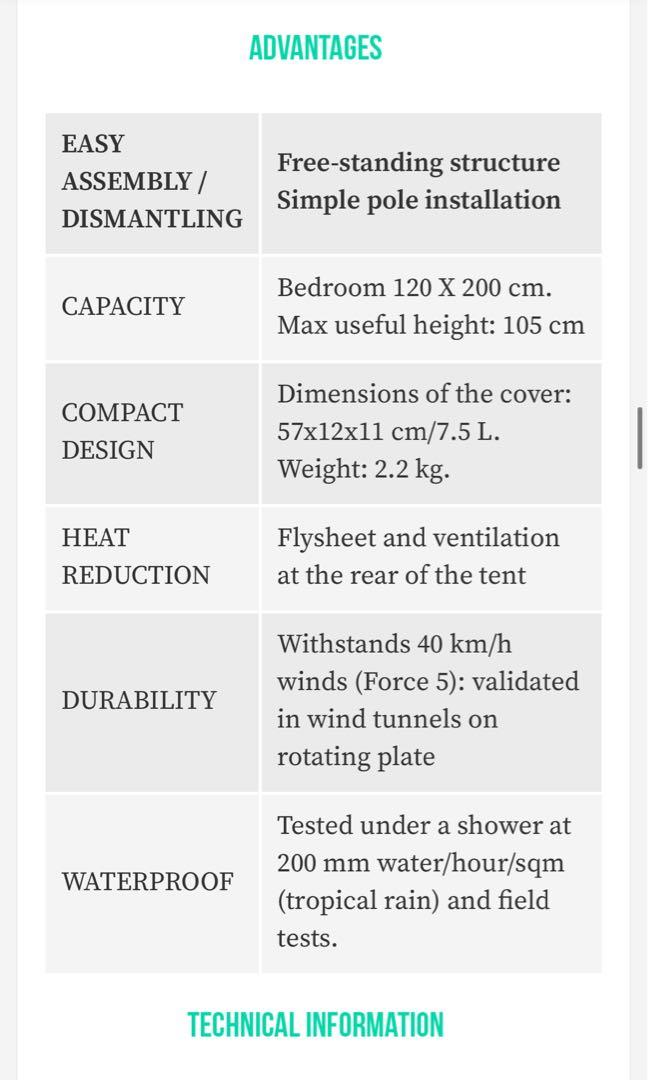 Quechua Arpenaz 2 Tent, Sports Equipment, Hiking & Camping on Carousell