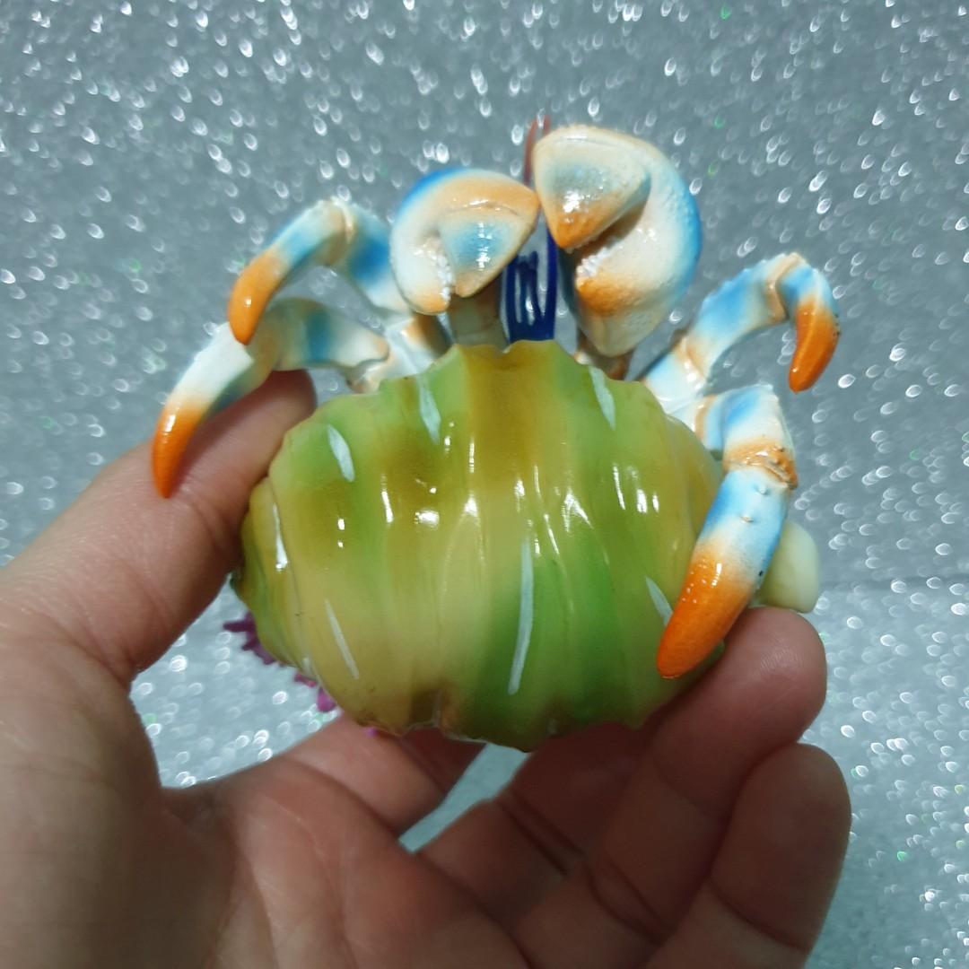 Realistic Hermit Crab figure coral Beach sea sand aquarium pet figure ...