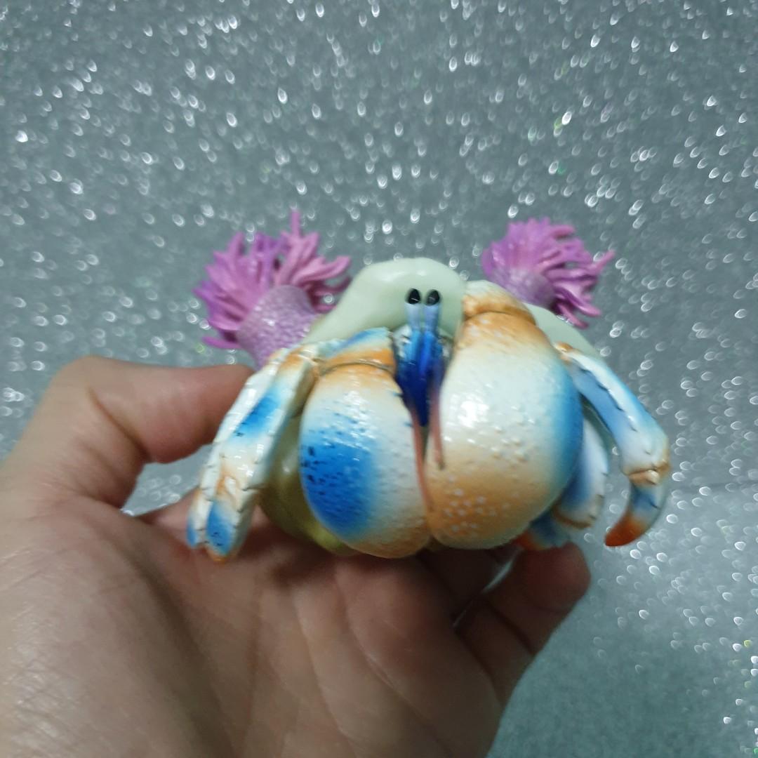 Realistic Hermit Crab figure coral Beach sea sand aquarium pet figure ...