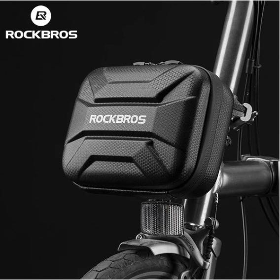 ROCKBROS Front Block Waterproof Hard Shell Bike Bag Front Panniers ...