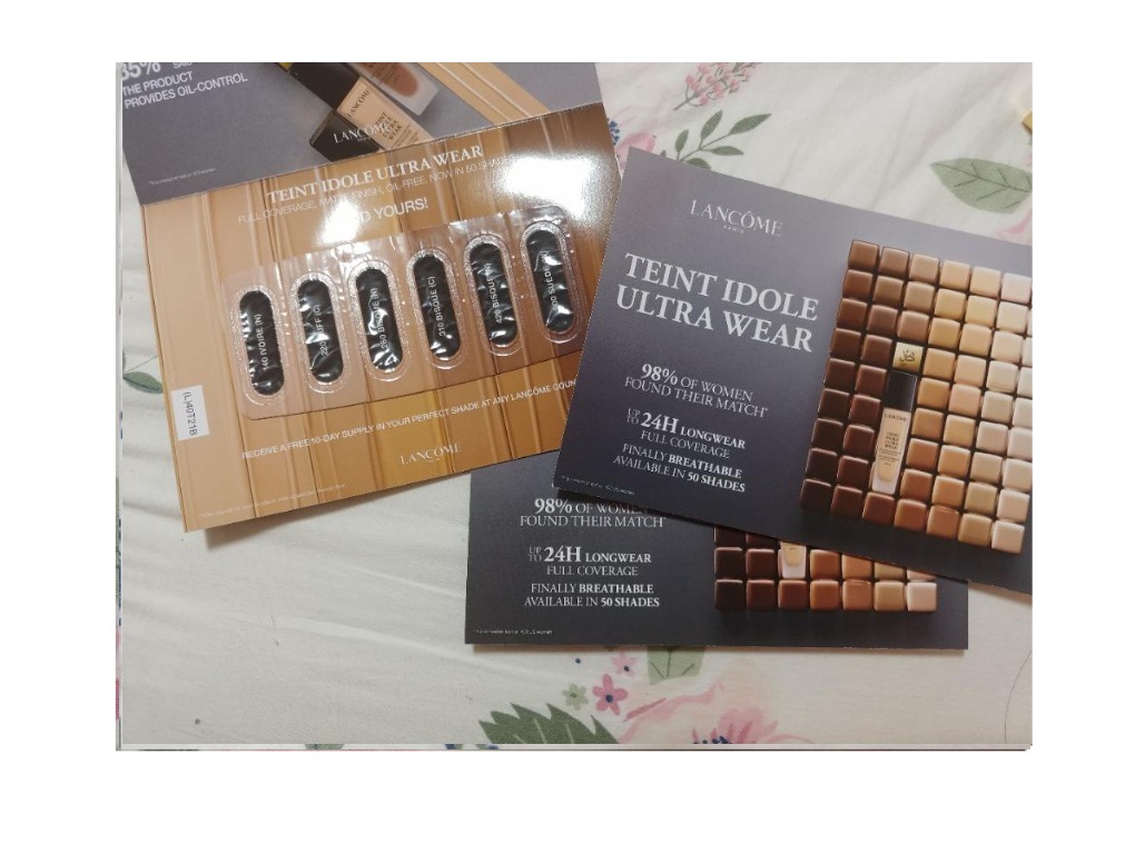 {Sample} Lancome Teint Idole Ultra Wear Foundation Sample Card, Beauty ...
