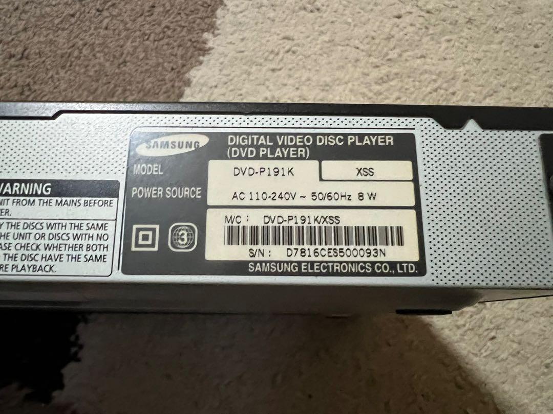 Samsung digital DVD player DVD-P191K blu ray pioneer Panasonic lg Sony ...