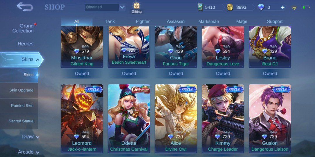 Selling mlbb acc or trade, Video Gaming, Gaming Accessories, In-Game ...