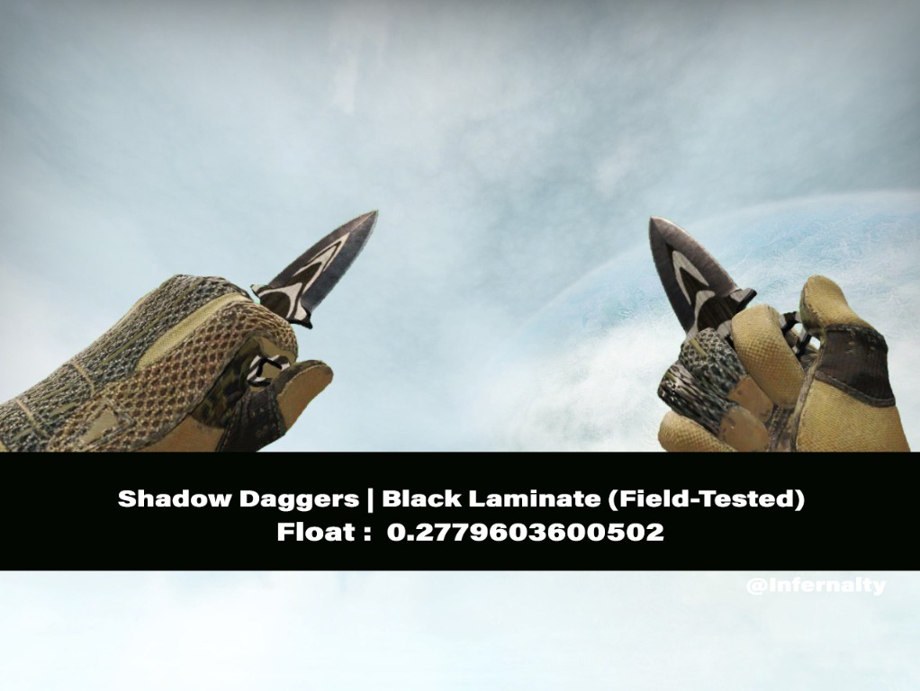 Shadow Daggers Black Laminate FT CSGO SKINS KNIVES, Video Gaming ...