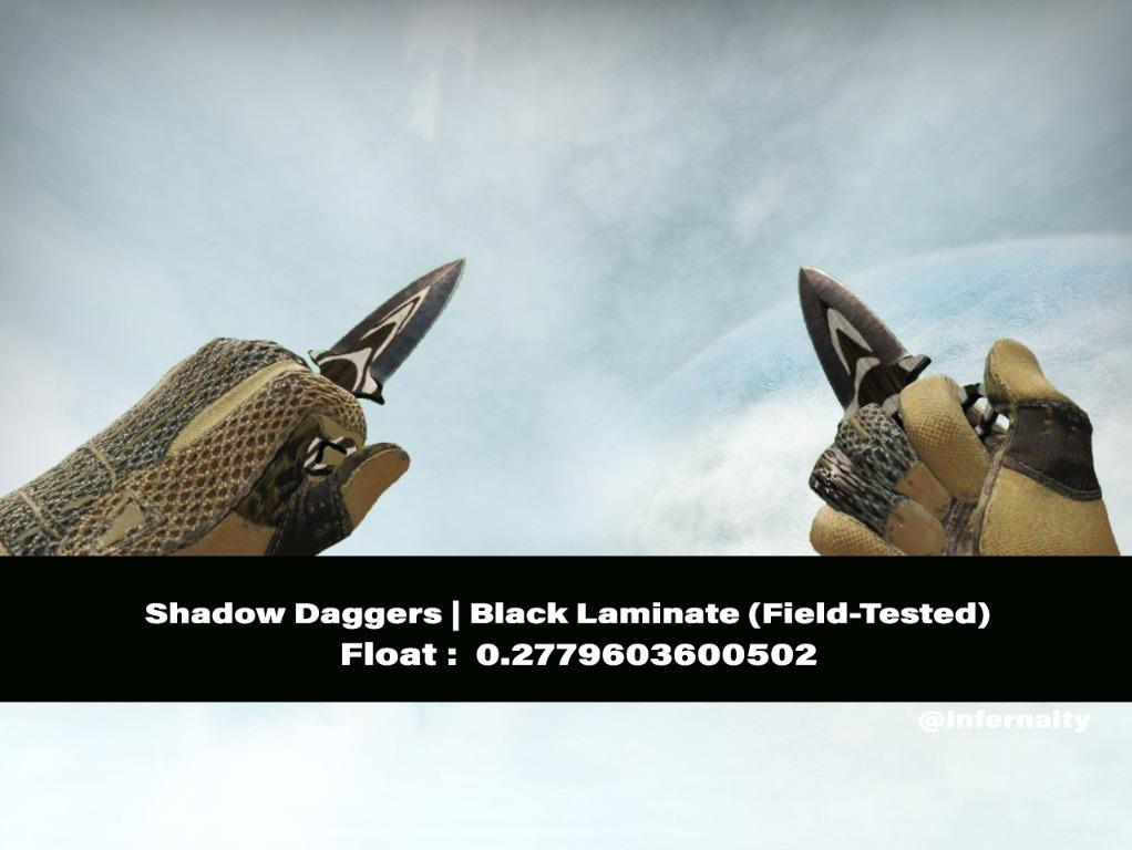 Shadow Daggers Black Laminate FT CSGO SKINS KNIVES, Video Gaming ...