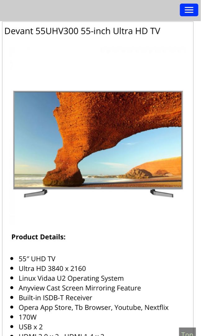 Smart Tv Devant 55 inch, TV & Home Appliances, TV & Entertainment, TV ...