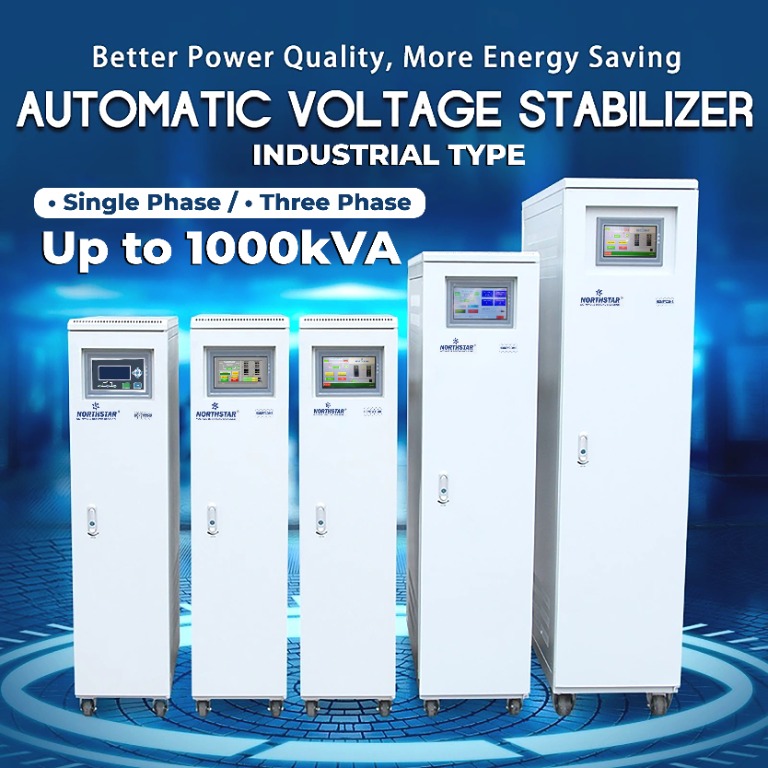 Single Phase & Three Phase Full Range Servo Industrial Type AVR ...