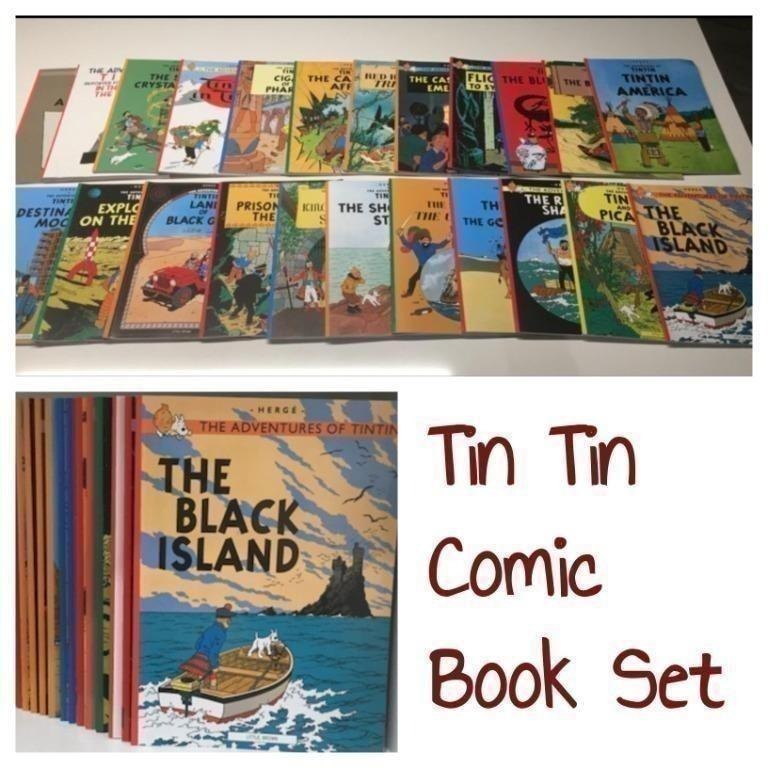 Tin Tin Comic Book Set, Hobbies & Toys, Books & Magazines, Comics ...