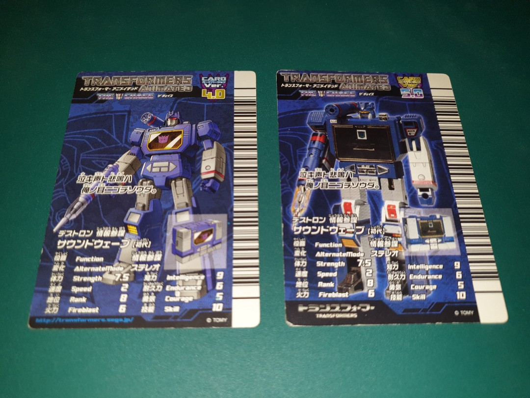 Transformers G1 Soundwave trading cards, Hobbies & Toys, Toys & Games ...