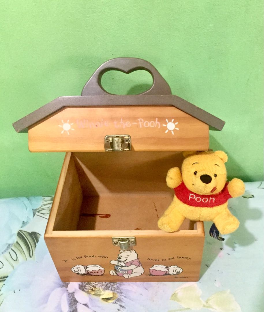 Winnie the pooh Wooden chest/ storage box, Hobbies & Toys, Toys & Games ...