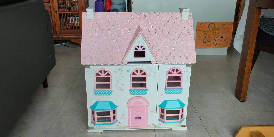 Wooden Dolls House three storey ELC, Hobbies & Toys, Toys & Games on ...