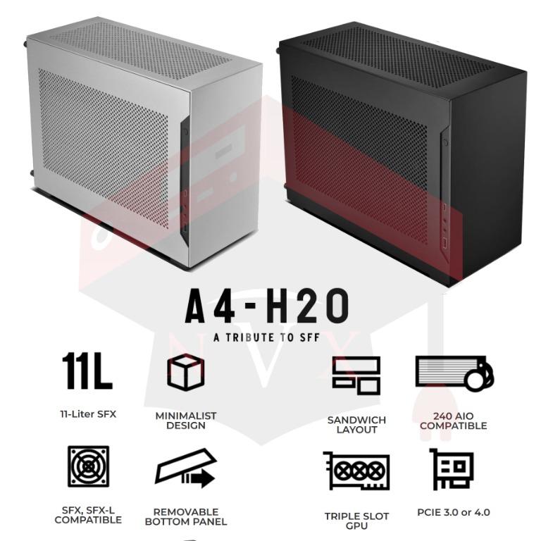 Lian Li A4-H2O PCIe 4.0 small form factor case | Anodized Black ...