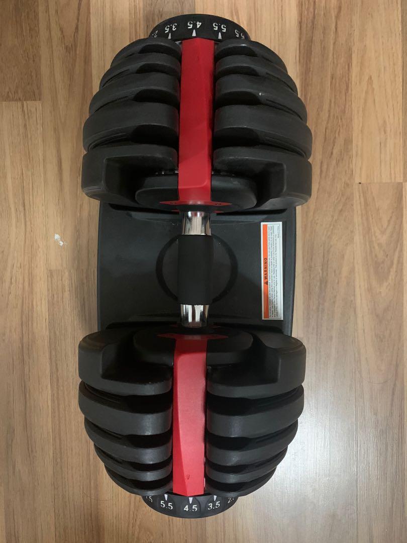 Adjustable Bowflex style dumbbell, Sports Equipment, Exercise & Fitness ...