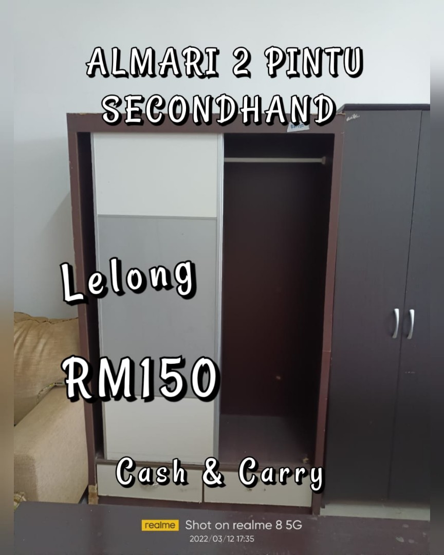 ALMARI KAYU 2 PINTU SECOND ( HARGA TIDAK TERMASUK PENGHANTARAN ...