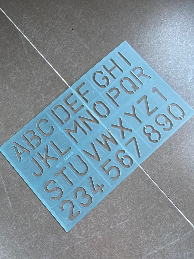 Alphabet & Numbers Stencil, Hobbies & Toys, Stationery & Craft ...