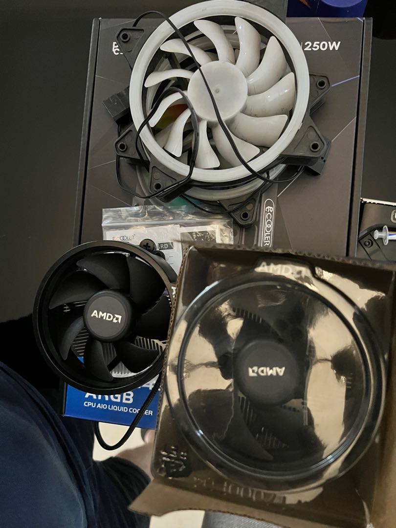 AMD Wraith Coolers (2) units plus RGB Case Fan, Computers & Tech, Parts ...