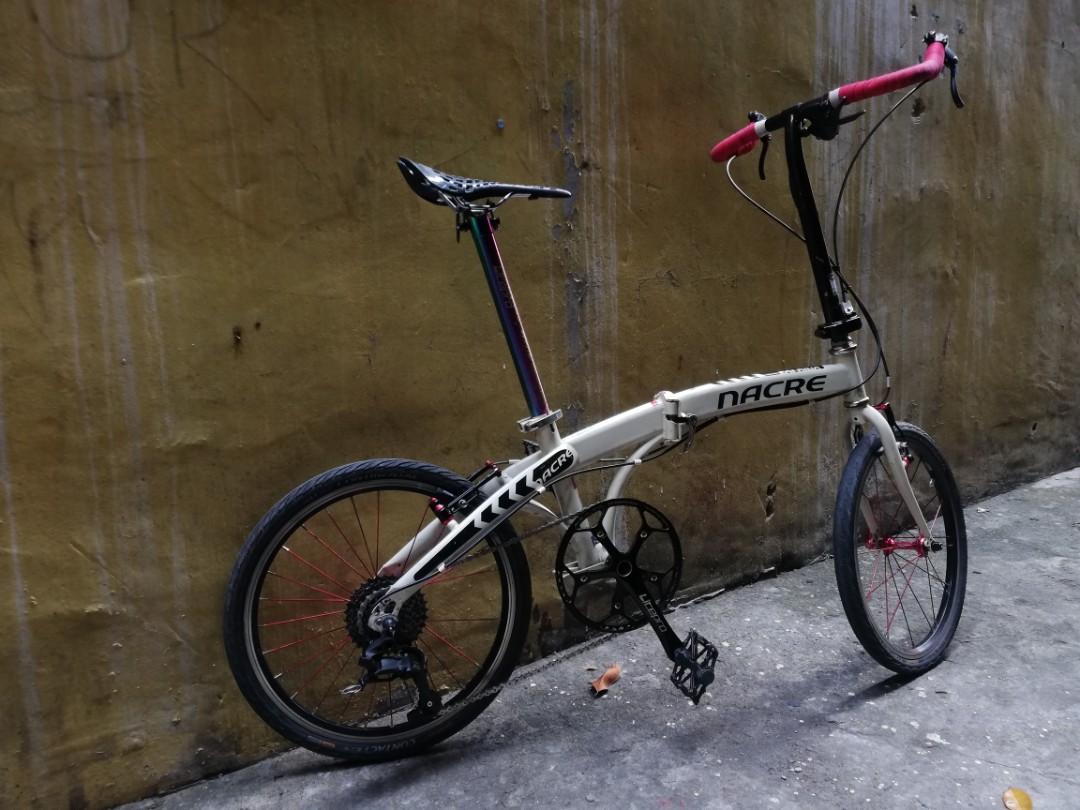 Asahi Nacre Cro-Mo Folding bike 20 inch, Sports Equipment, Bicycles ...